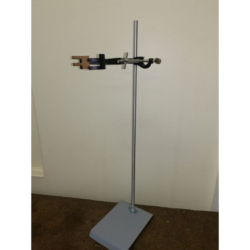 Complete Retort Stand (Base + Rod+4Prong Retort Clamp+Bosshead) Blue ...